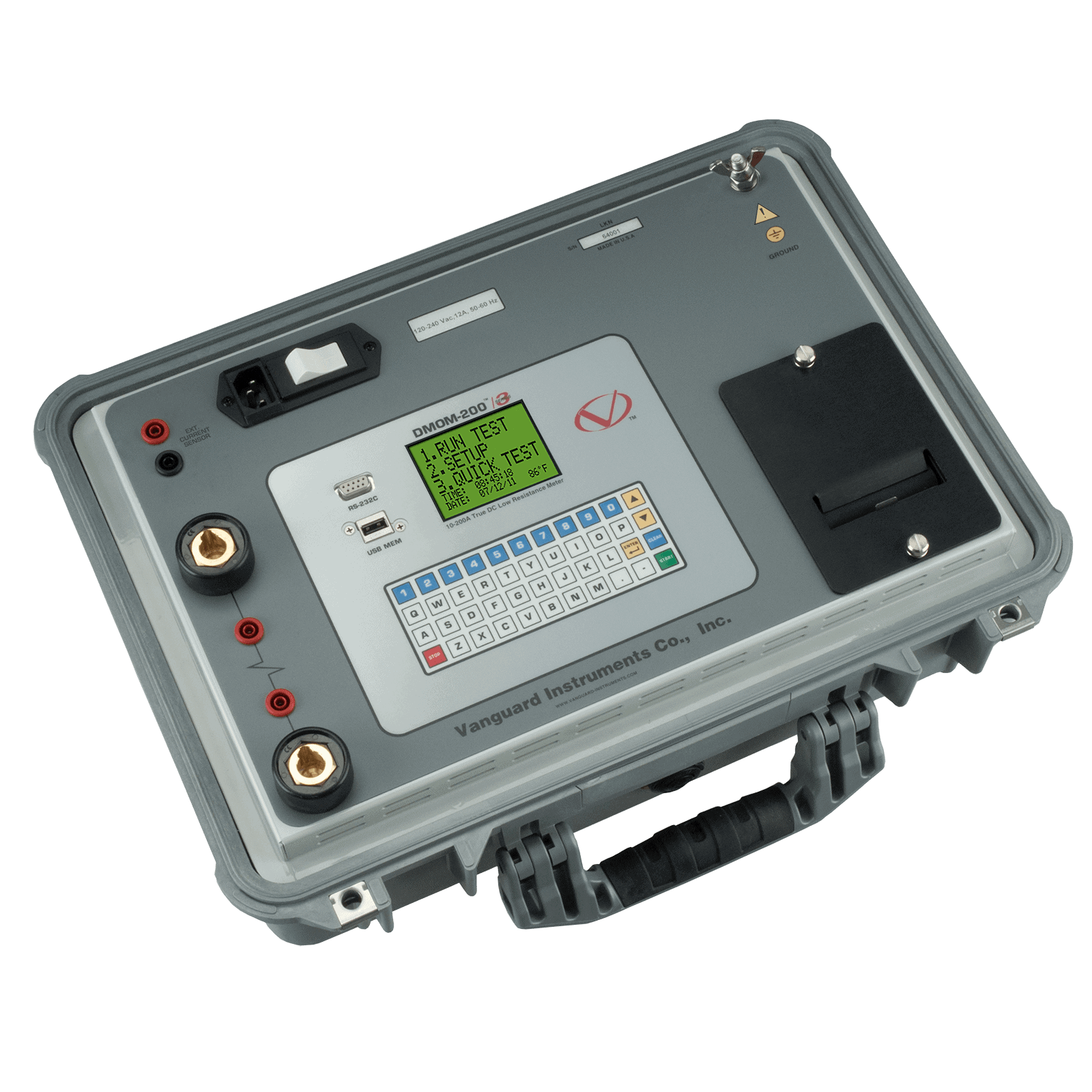 Vanguard DMOM-200 S3 200 Amp Micro-Ohmmeter – Electrical Testing Supply